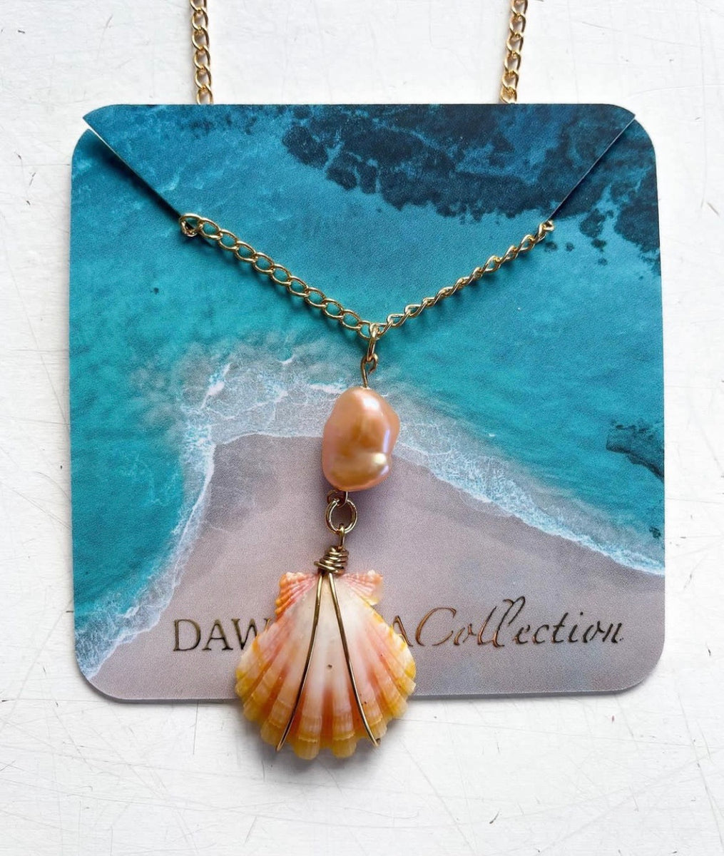 WD.C - SUNNY PEARL NECKLACE -GOLD – Pualani Hanalei